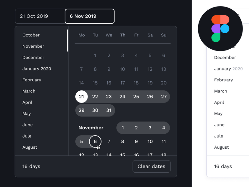 Calendar Widget Design - Freebie Supply