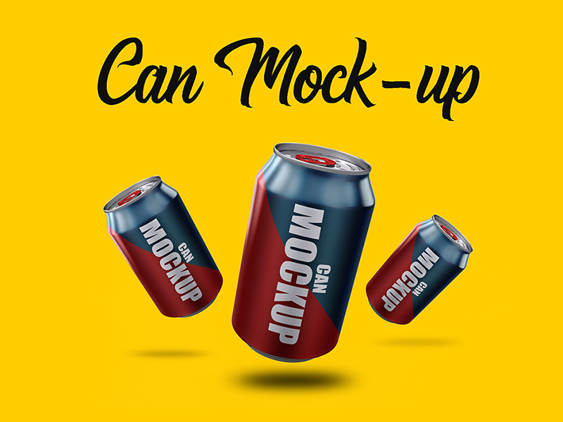Can Mockup With Different Angles - PSD Freebie - Freebie Supply