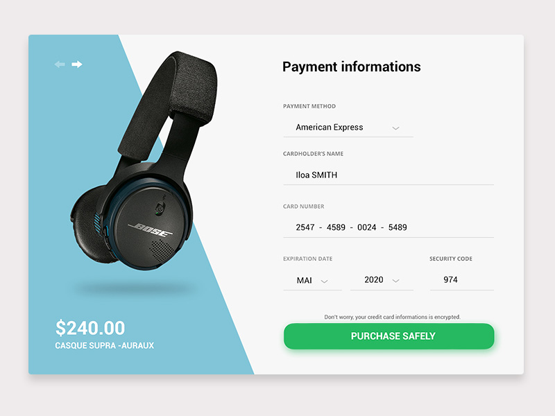 Checkout UI Design PSD - Freebie Supply