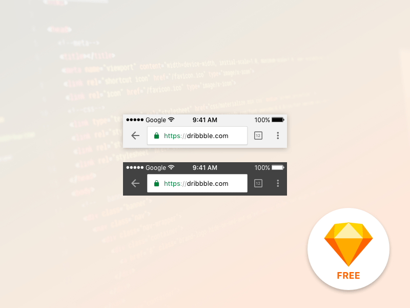 Chrome Ios Header Sketch Freebie Freebie Supply 8870