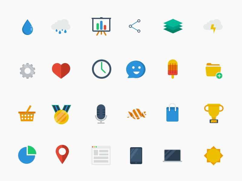 Colorful General Icons - Sketch Freebie - Freebie Supply