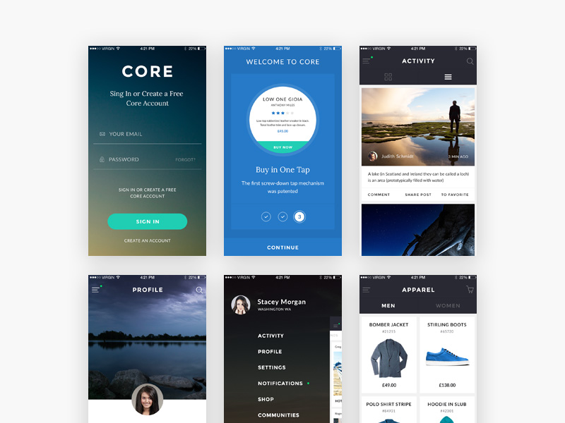 CORE UI Kit by KILO Studio - Freebie Supply