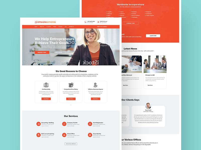 Corporate Website Design Template - PSD Freebie - Freebie Supply