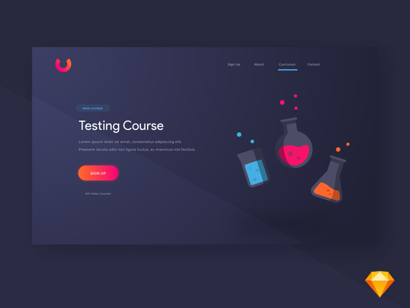 Course Website Landing Page by Luka Dadiani - Freebie Supply