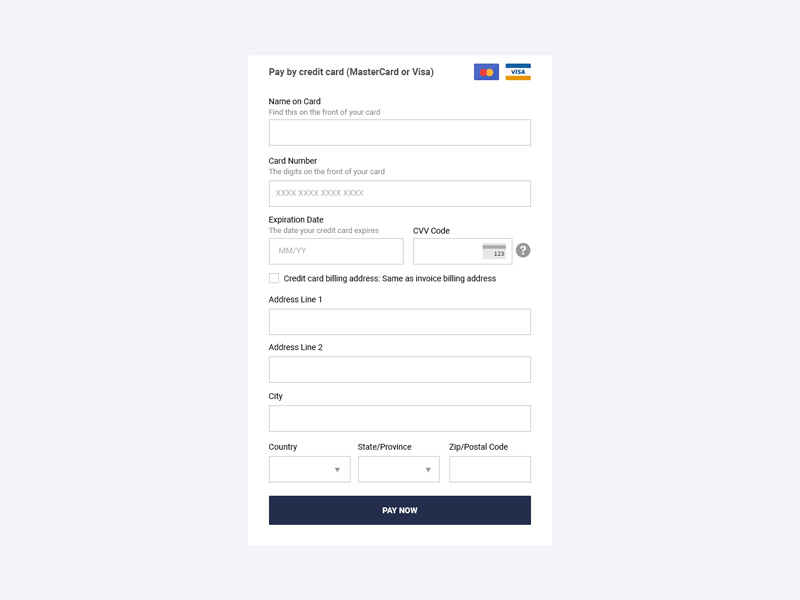 Credit Card Form: Free PSD - Freebie Supply Credit Card Form: Free PSD - Freebie Supply