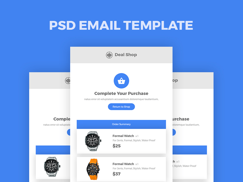 Deal Shop Email Template - Free PSD - Freebie Supply