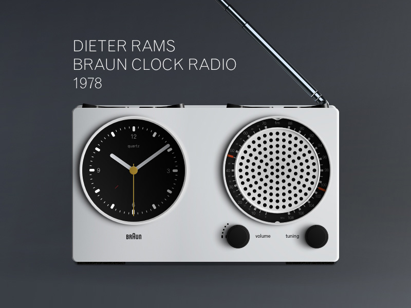 Dieter Rams Braun Clock 1978 for Sketch - Freebie Supply