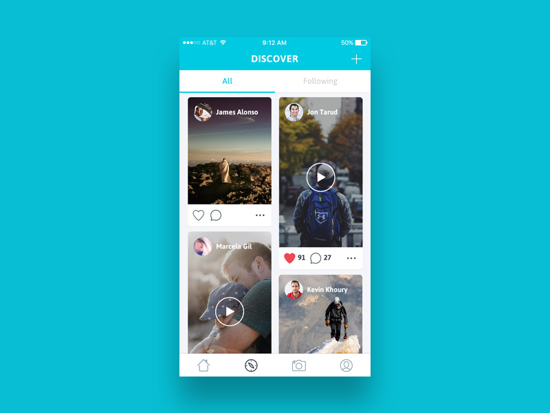Discover App PSD - Freebie Supply