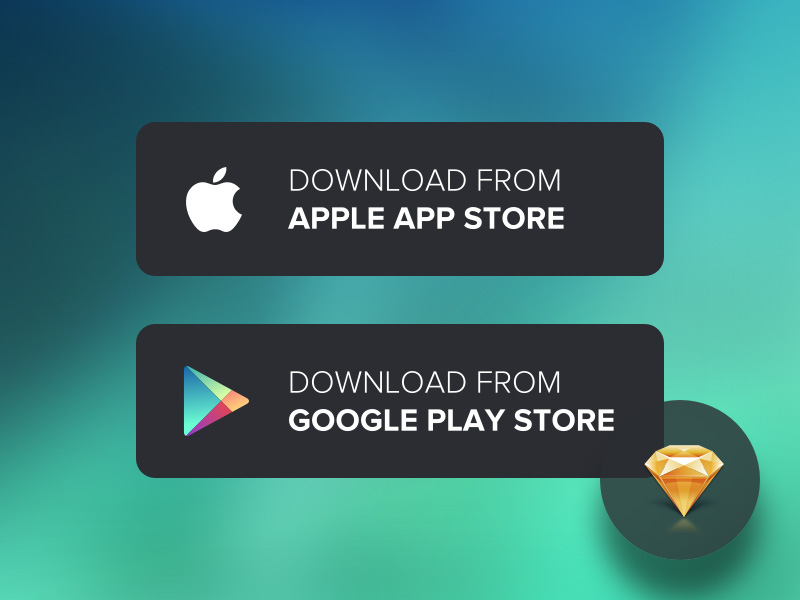 Download App Buttons made in Sketch - Freebie Supply