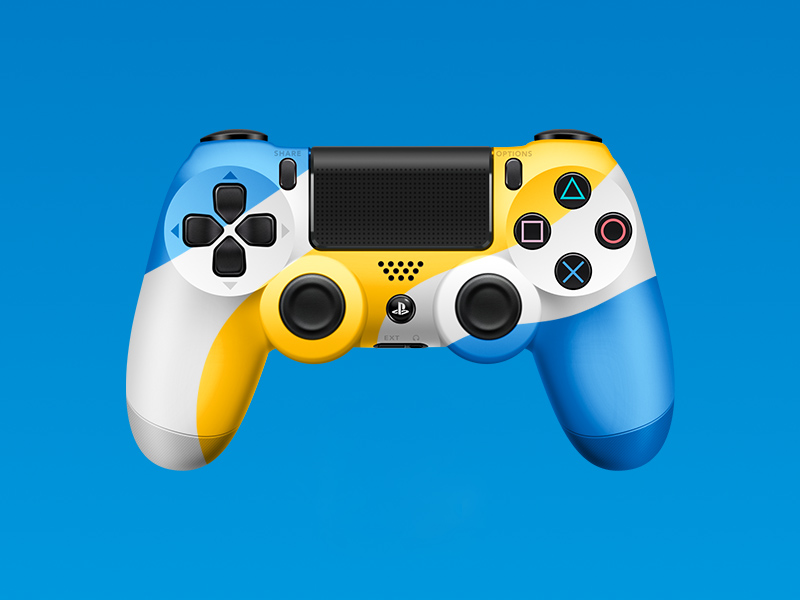 Dualshock 4 Illustration - PSD Freebie - Freebie Supply