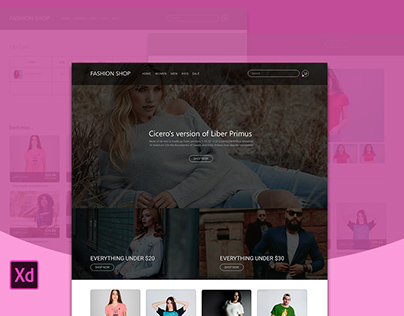 E-Commerce Adobe Xd Theme - Freebie Supply