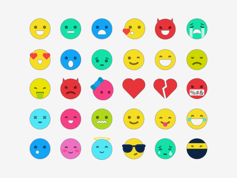 Emoticons: Free PSD - Freebie Supply