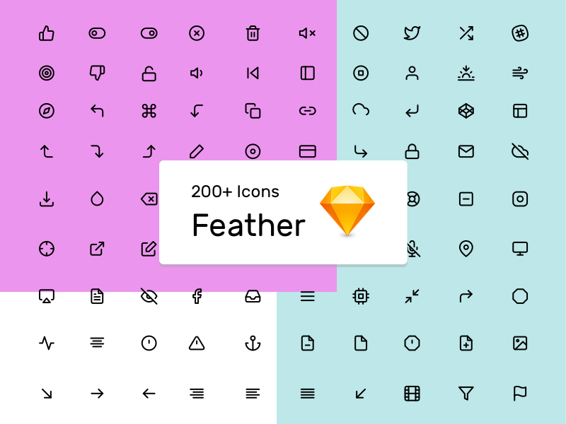 Feather Icons Set for Sketch - Freebie Supply