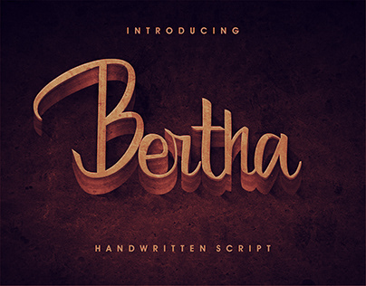 Bertha Handwritten Script Font - Freebie Supply