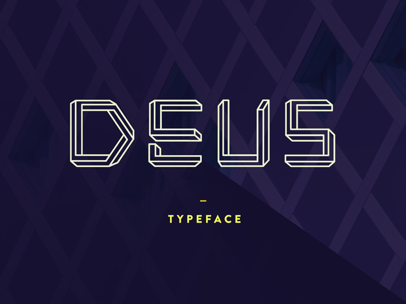DEUS - Free Geometric Pensore Font - Freebie Supply