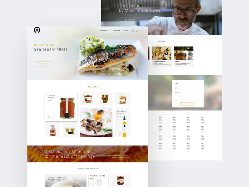 Food Product Page Template PSD - Freebie Supply