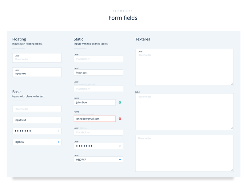 Input Form Fields Set Freebie Supply