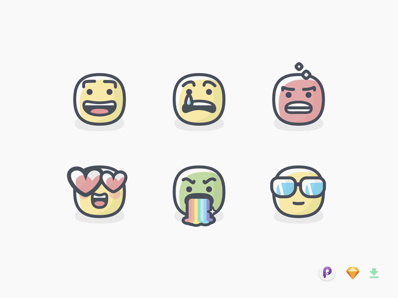 Freemojis - Sketch + Principle - Freebie Supply