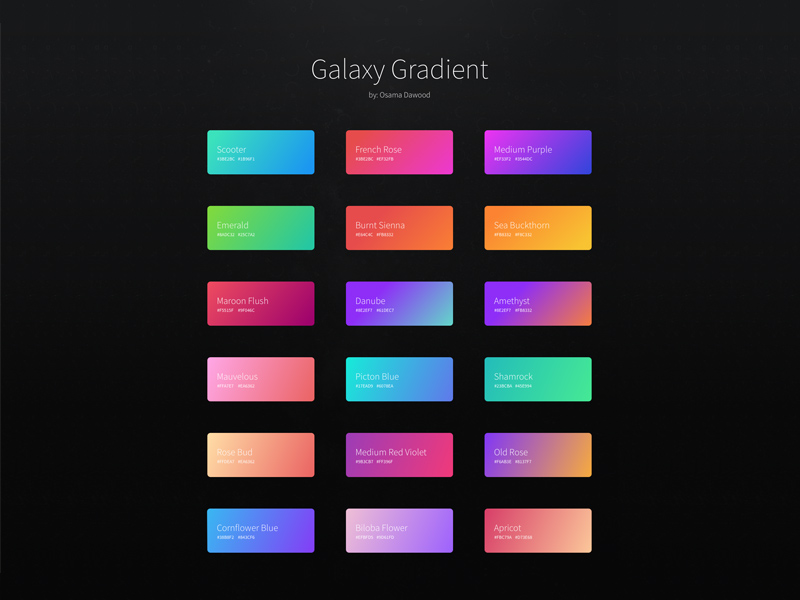 Galaxy Gradients Pack - Free Sketch - Freebie Supply