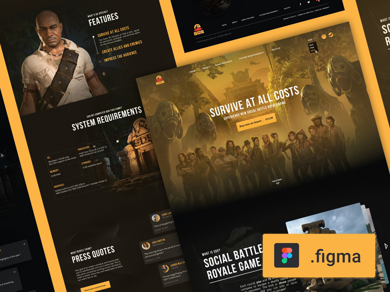 Game Landing Page - Freebie Supply