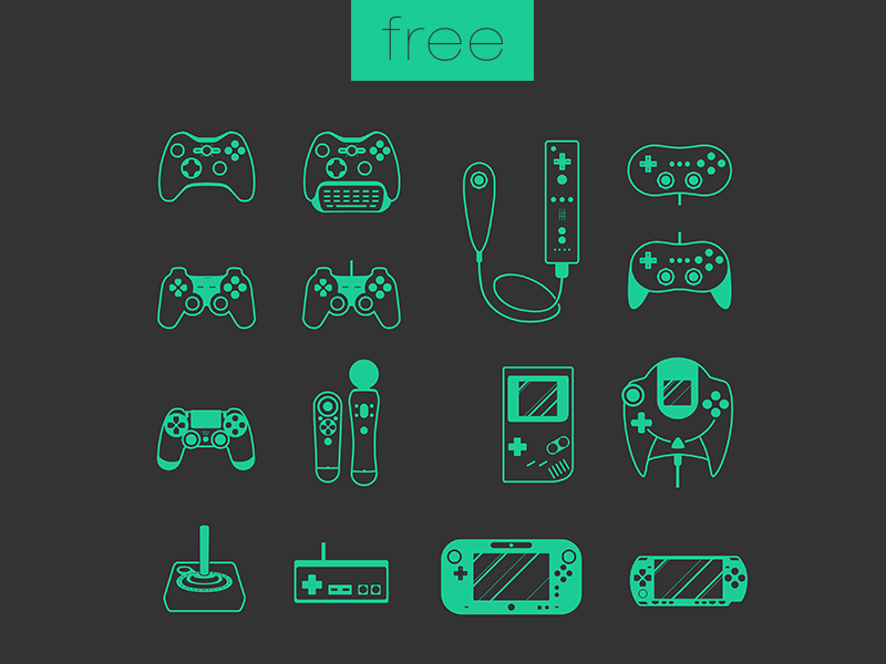 Game Set Icons - PSD Freebie - Freebie Supply