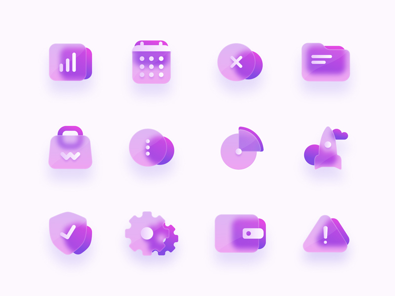 Glass Icons Pack - Freebie Supply