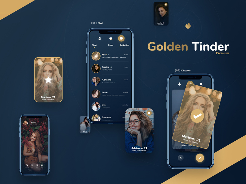 Tinder Gold App Redesign - Freebie Supply