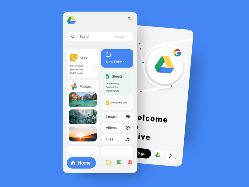 Google Drive Redesign Concept - Freebie Supply