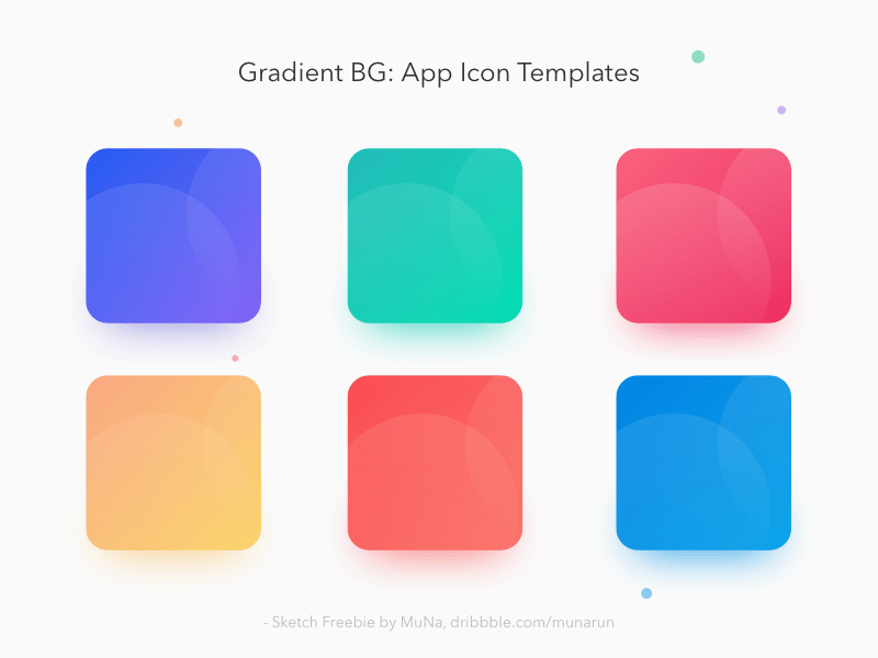 Gradient App Icon Templates - Sketch Freebie - Freebie Supply