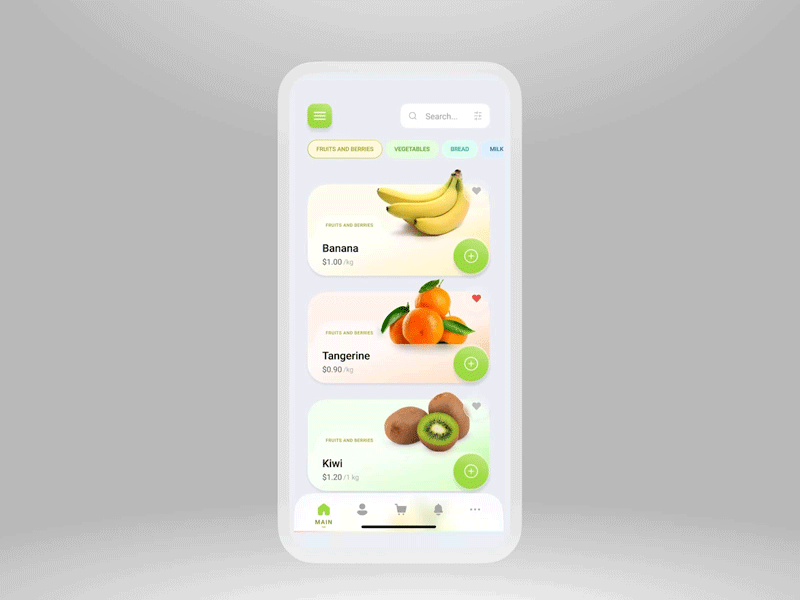 Groceries App Concept - Freebie Supply