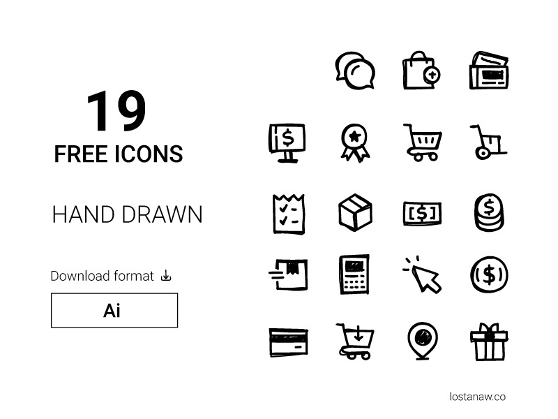 Hand-Drawn Icons - Freebie Supply