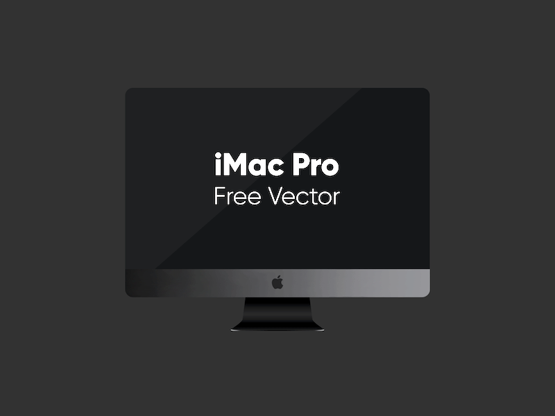 iMac Pro Vector Mockup - Freebie Supply