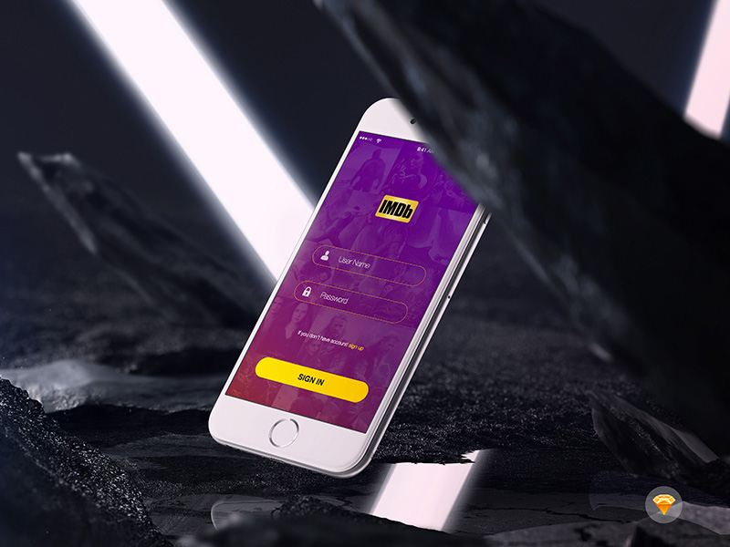 IMDb Login Page made in Sketch - Freebie Supply