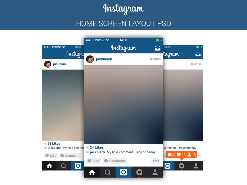 Instagram Main Screen - Free Resource - Freebie Supply