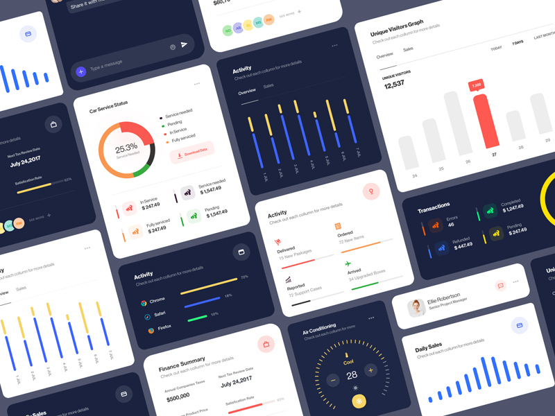 Adobe XD Interface Elements Kit - Freebie Supply