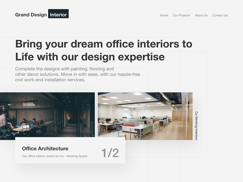 Interior Design Landing Page - Freebie Supply