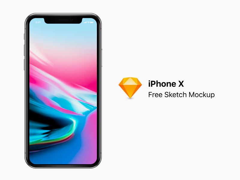 iPhone X Front View Mockup - Sketch Resource - Freebie Supply