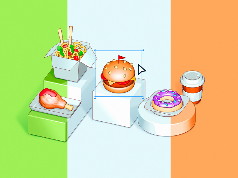 Isometric Food Icons Pack - Freebie Supply