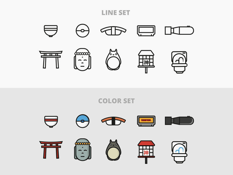 Japan Icons Pack - Sketch Resource - Freebie Supply
