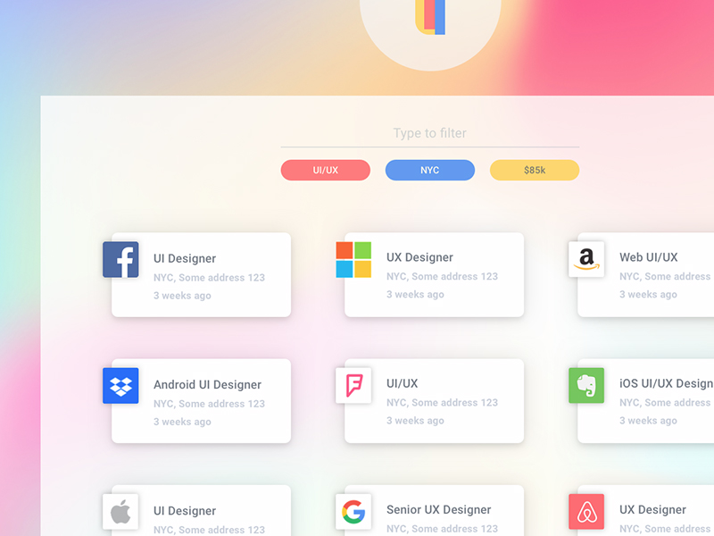 Job Listing Page Template - Sketch Resource - Freebie Supply