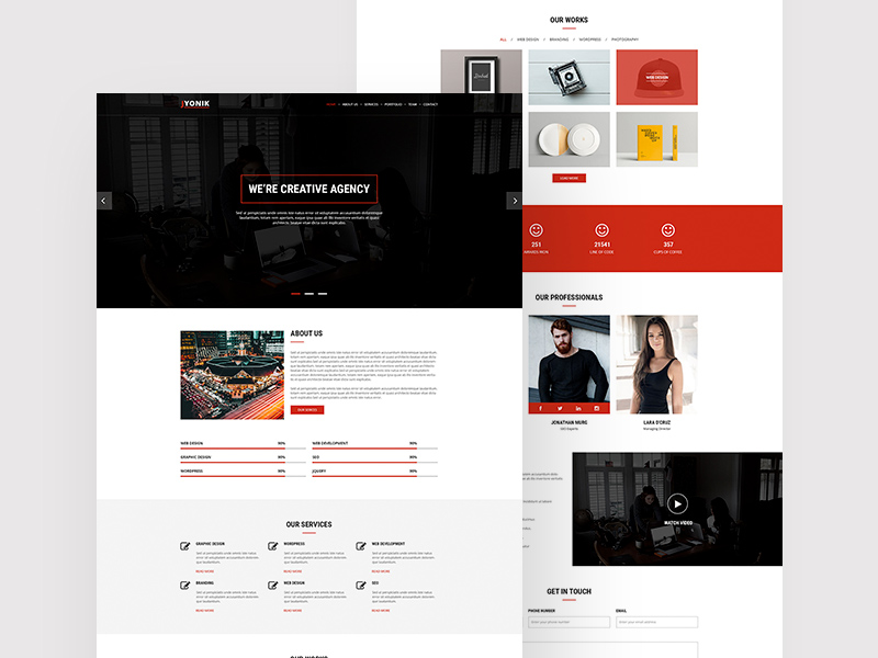 Jyonik Creative One Page Template - Free Resource - Freebie Supply