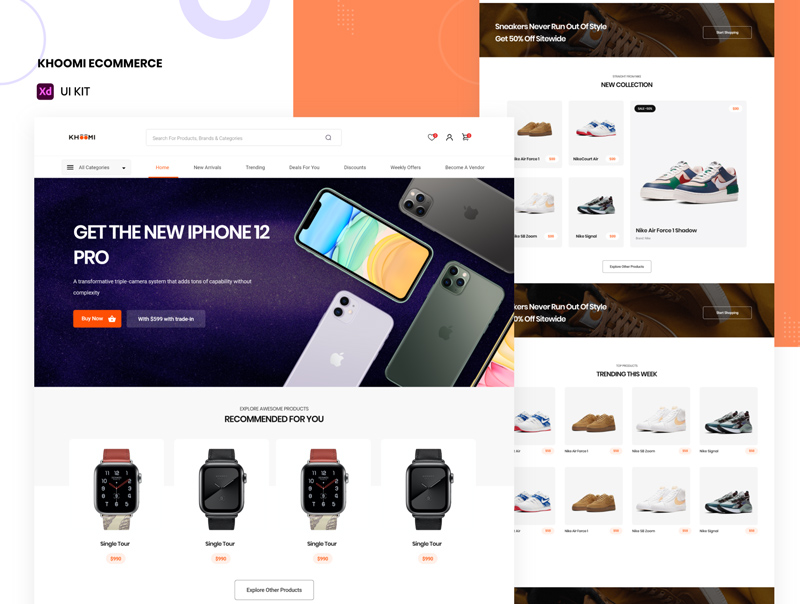 E-commerce Website Template - Freebie Supply