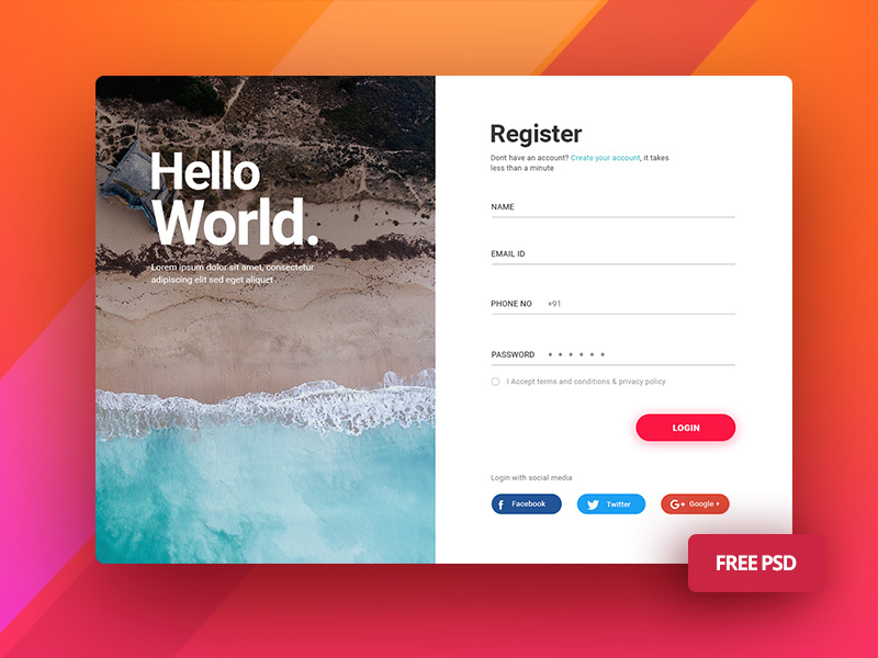 Login Screen UI For Mobile And Desktop - Free Resource - Freebie Supply
