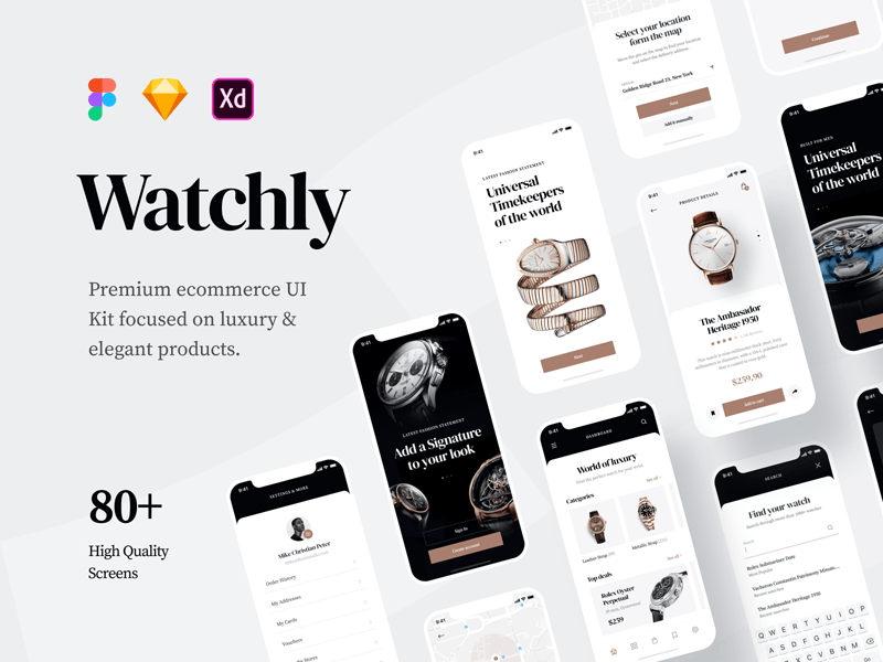 Fashion UI Kit Sample - Freebie Supply