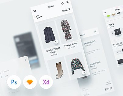 Marnie - Ecommerce Mobile App UI Kit - Adobe XD UI Kit Sample - Freebie ...