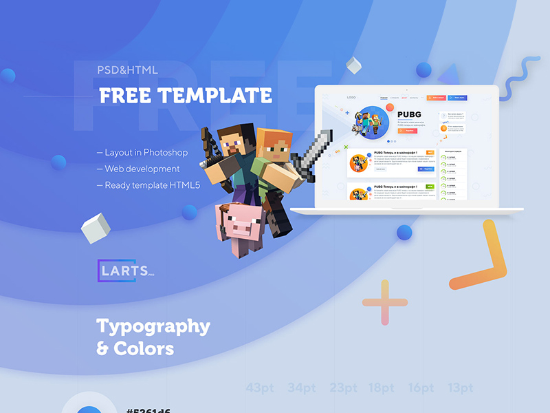 MineCraft Website Template Project PSD - Freebie Supply