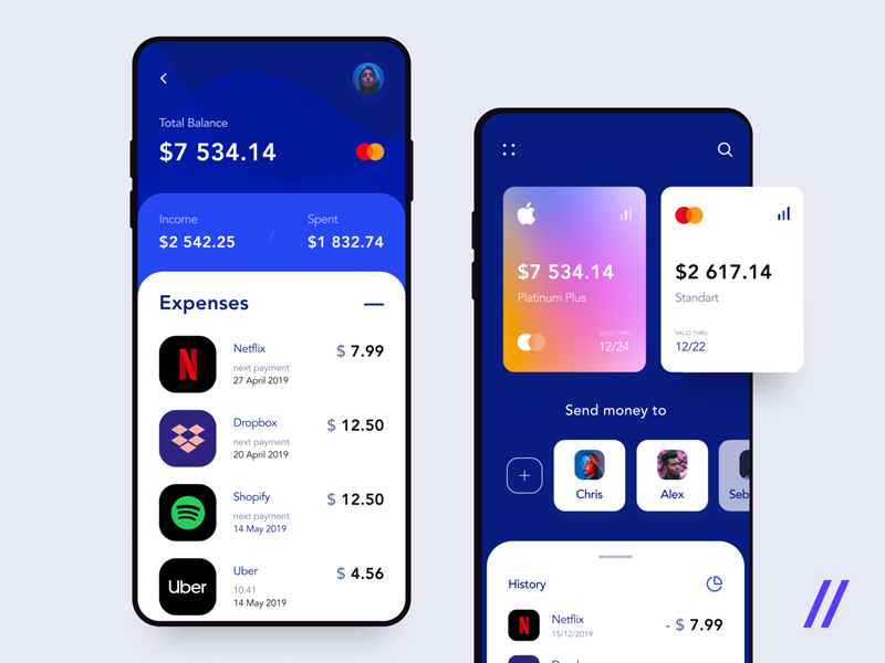 Mobile Banking & Finance App UI - Freebie Supply