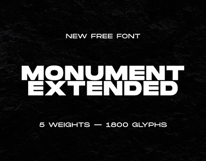 Monument Extended Font - New Free Typeface - Freebie Supply