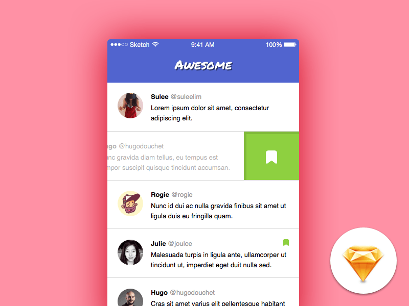 Morning UI - Sketch Resource - Freebie Supply