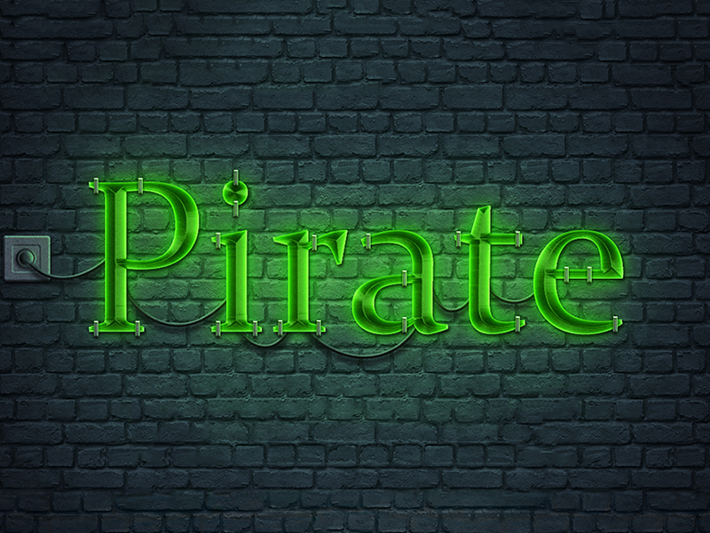 Neon Text Effect For Signs - Free PSD - Freebie Supply